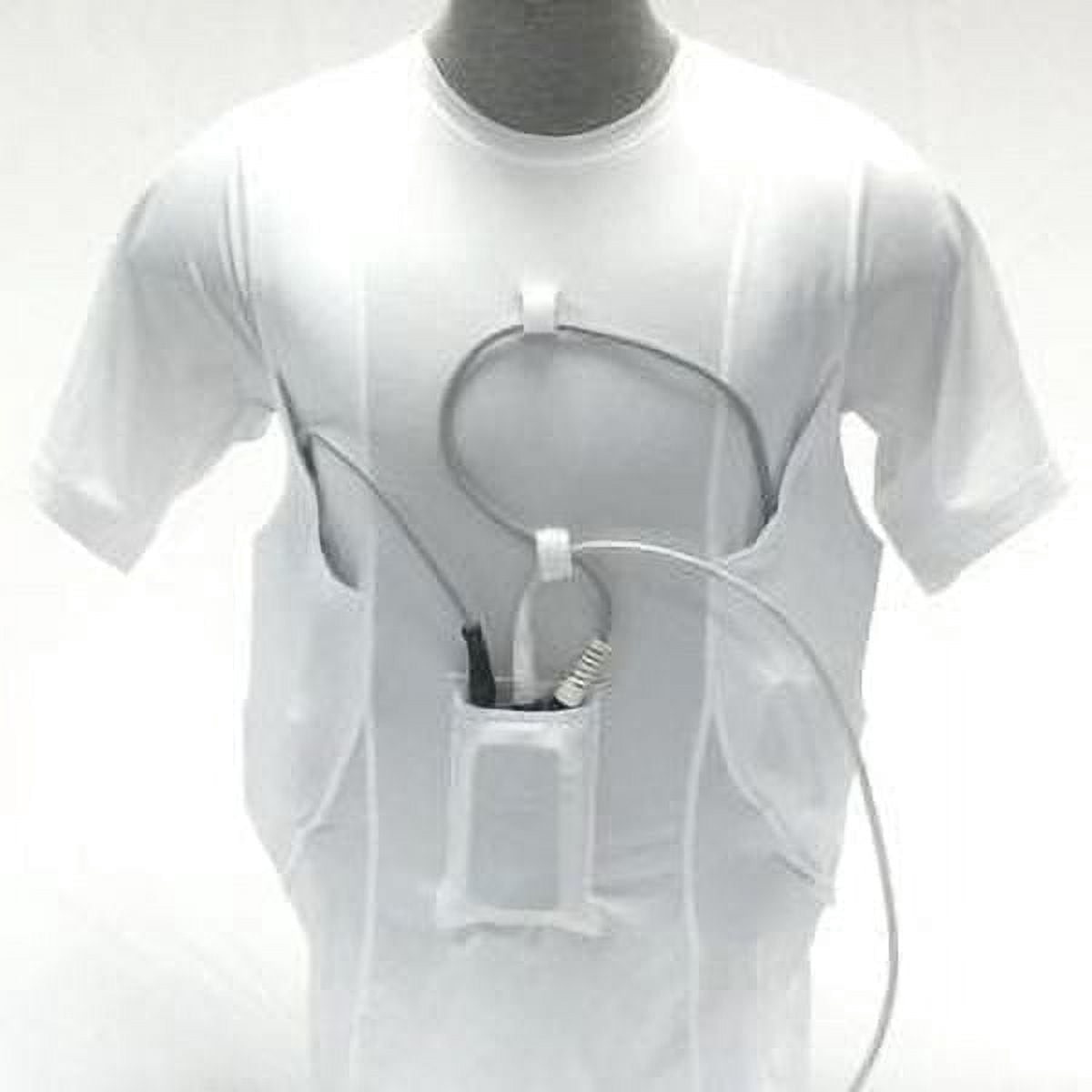 LVAD Heartmate Shirt - Comfortable White Shirt with Secure Controller ...