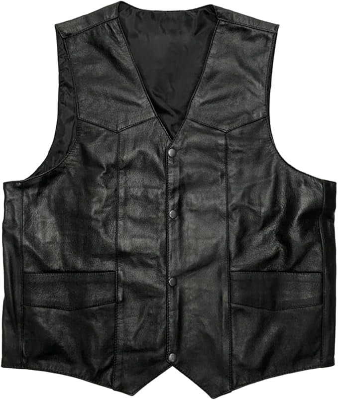 LVAD Men's Leather Vest - Durable & Comfortable Medical Vest for LVAD ...