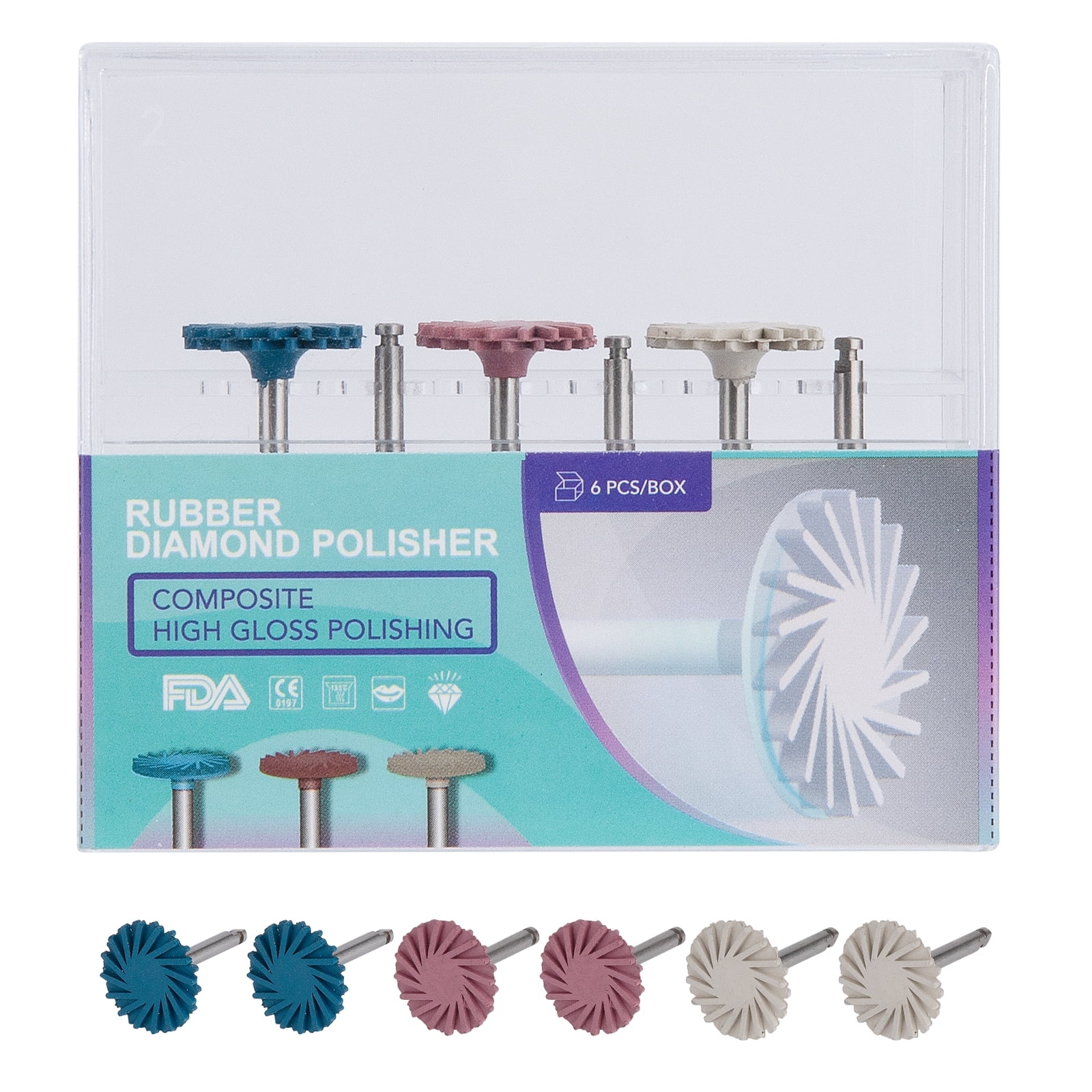 LVCHEN Composite Polishing Kits - 6 Pcs Composite Resin Polishing ...