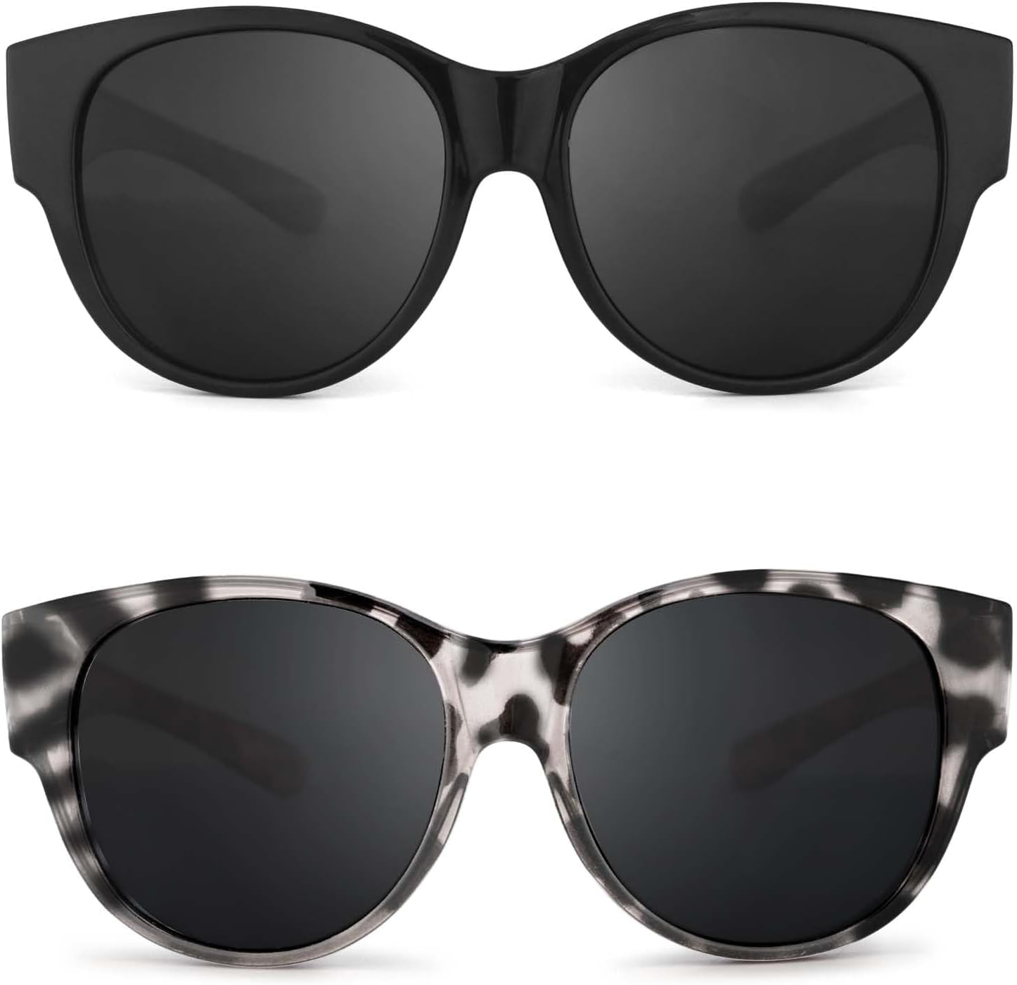 LVIOE Polarized Fit Over Sunglasses for Women - Trendy Round Frame to ...