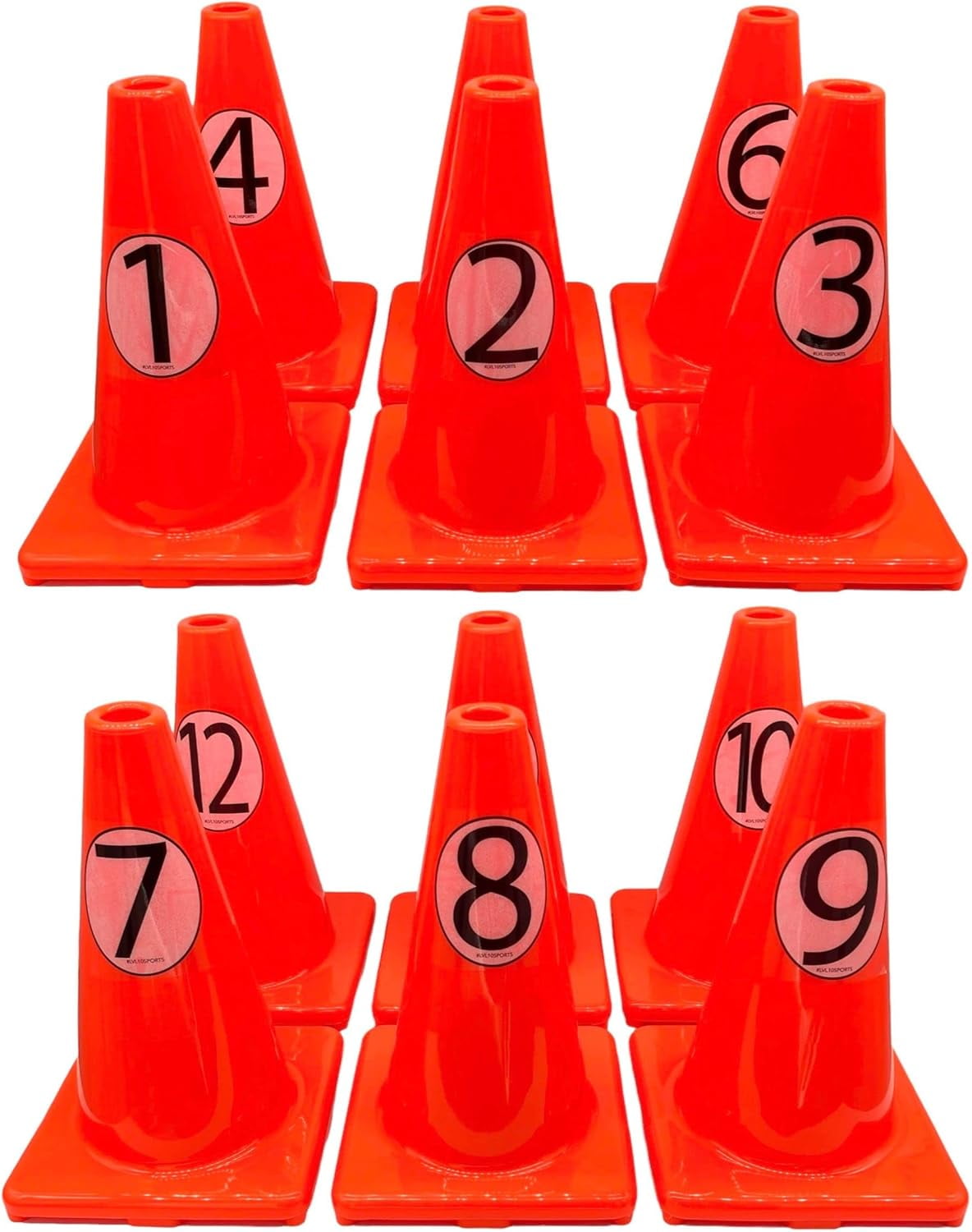 LVL10 Pro Training Cones - 12" Large Soccer Cones for Sports Training ...