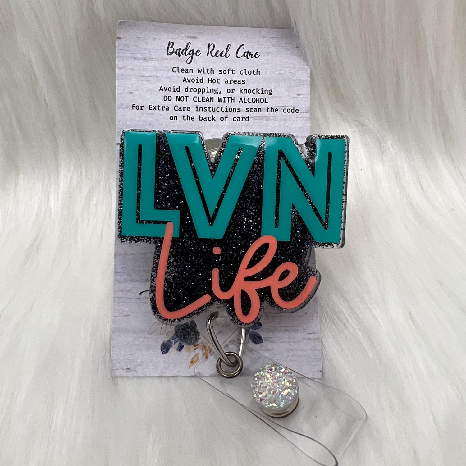 LVN Life Glitter Badge Reel: Licensed Nurse Gift - Walmart.com