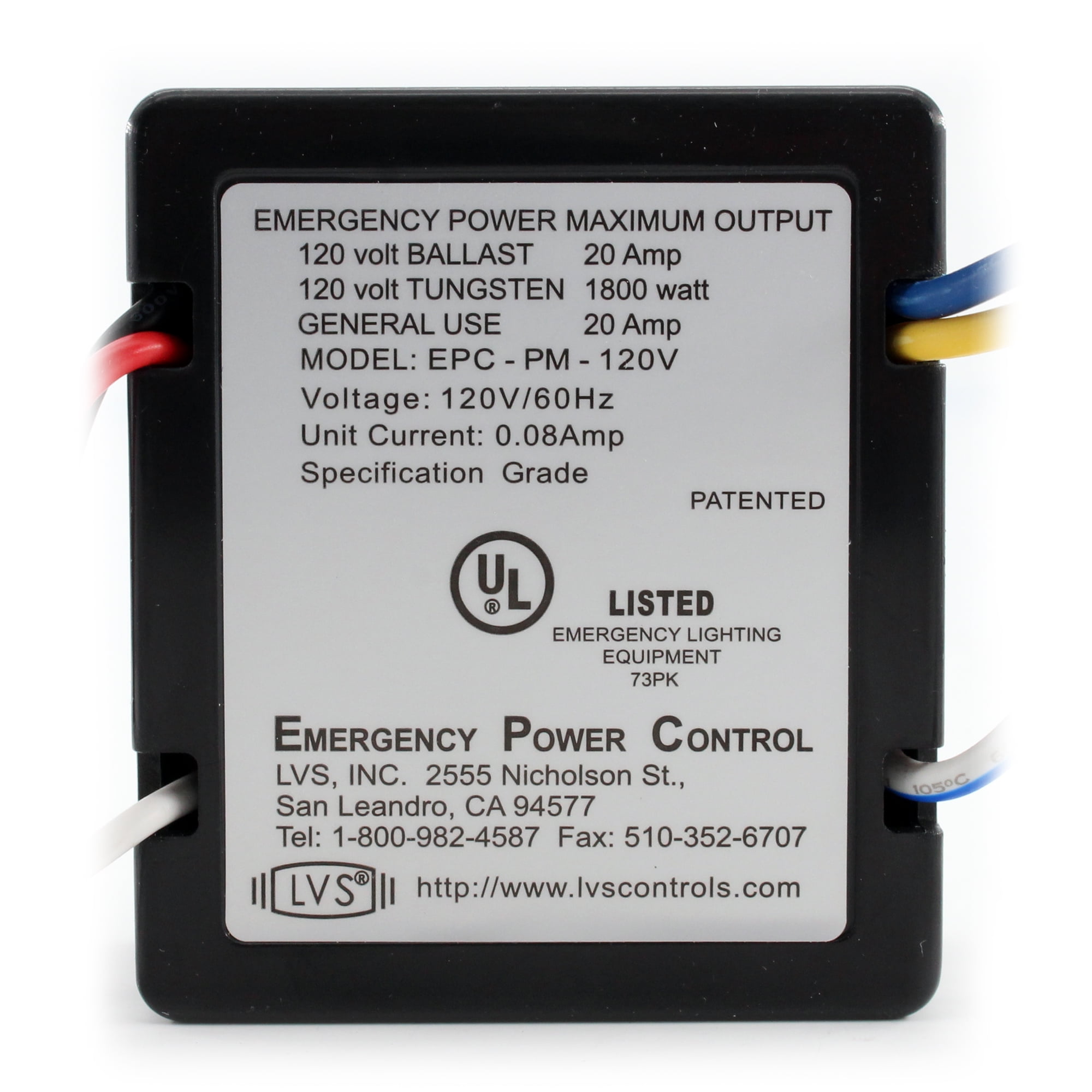 LVS Controls EPC-PM-120V Emergency Power Control, 120V, 20A - Walmart.com