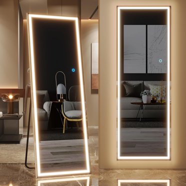 Apmir LED Bathroom Mirror Rectangular Frameless Super Bright Backlited ...