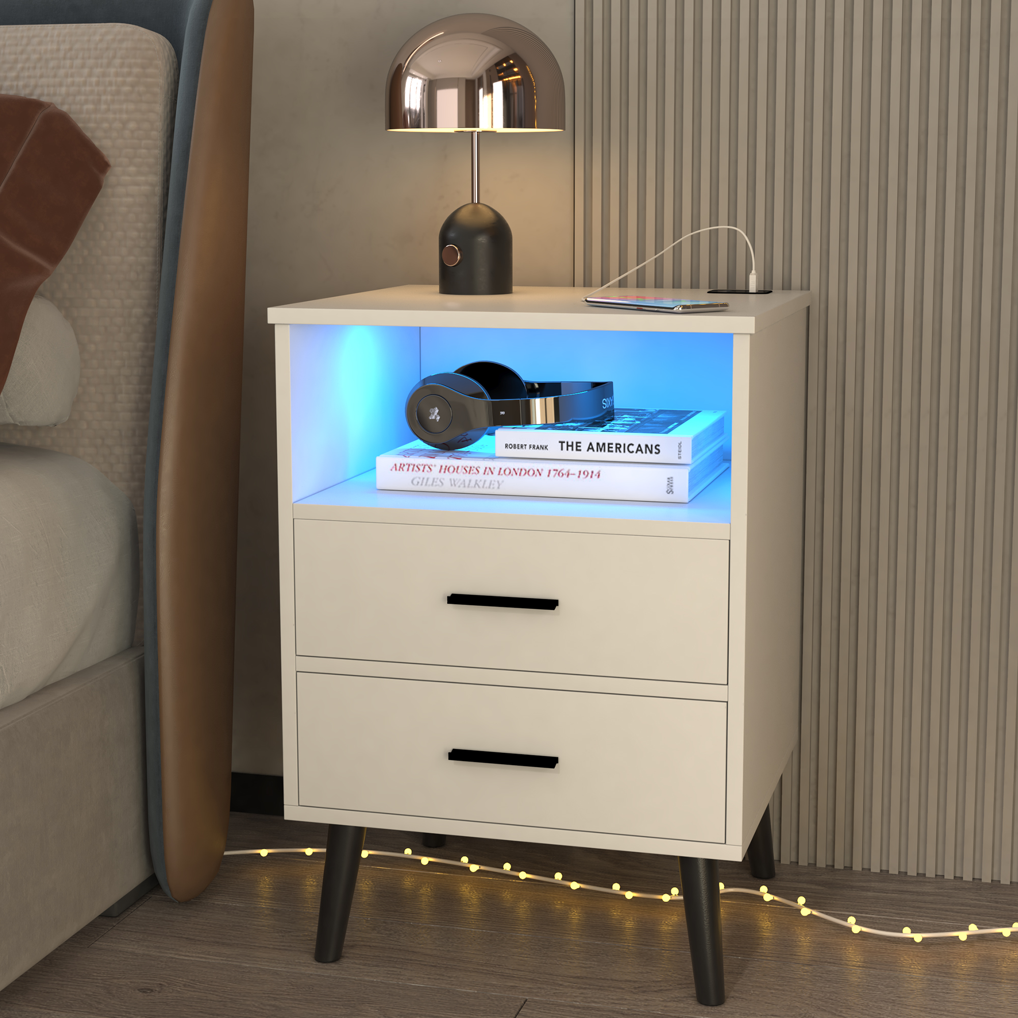 Safavieh Raina Greek Key Solid Night Stand with 3 Drawers - Walmart.com