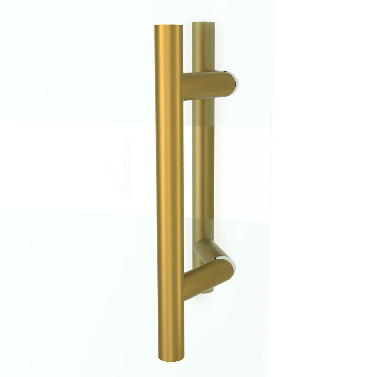 LVYIHAN 12" Round Offset Barn Door Handle Double Sided Stainless Steel ...