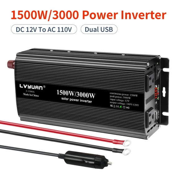 3000W Car Inverter DC 12V To AC 110/220 Car Transformer Power Inverter ...