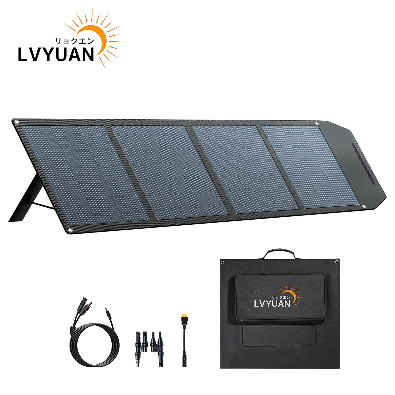LVYUAN 200W Portable Solar Panel, Foldable Monocrystalline Charger ...