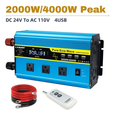 Free Shipping! LVYUAN 2500 Watts Pure Sine Wave Power Inverter DC 12V to AC 110V 120V Car RV ...