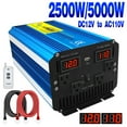 LVYUAN 2500 Watts Pure Sine Wave Power Inverter DC 12V to AC 110V 120V Car RV Converter With USB ...