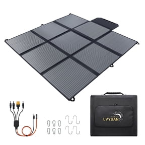 200W Foldable Solar Panel Power Station, Travel and Camping Charger Kit ...