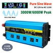 LVYUAN 4000 Watts Pure Sine Power Inverter DC 24V to AC 110V for Vehicle, with LED Display, USB ...