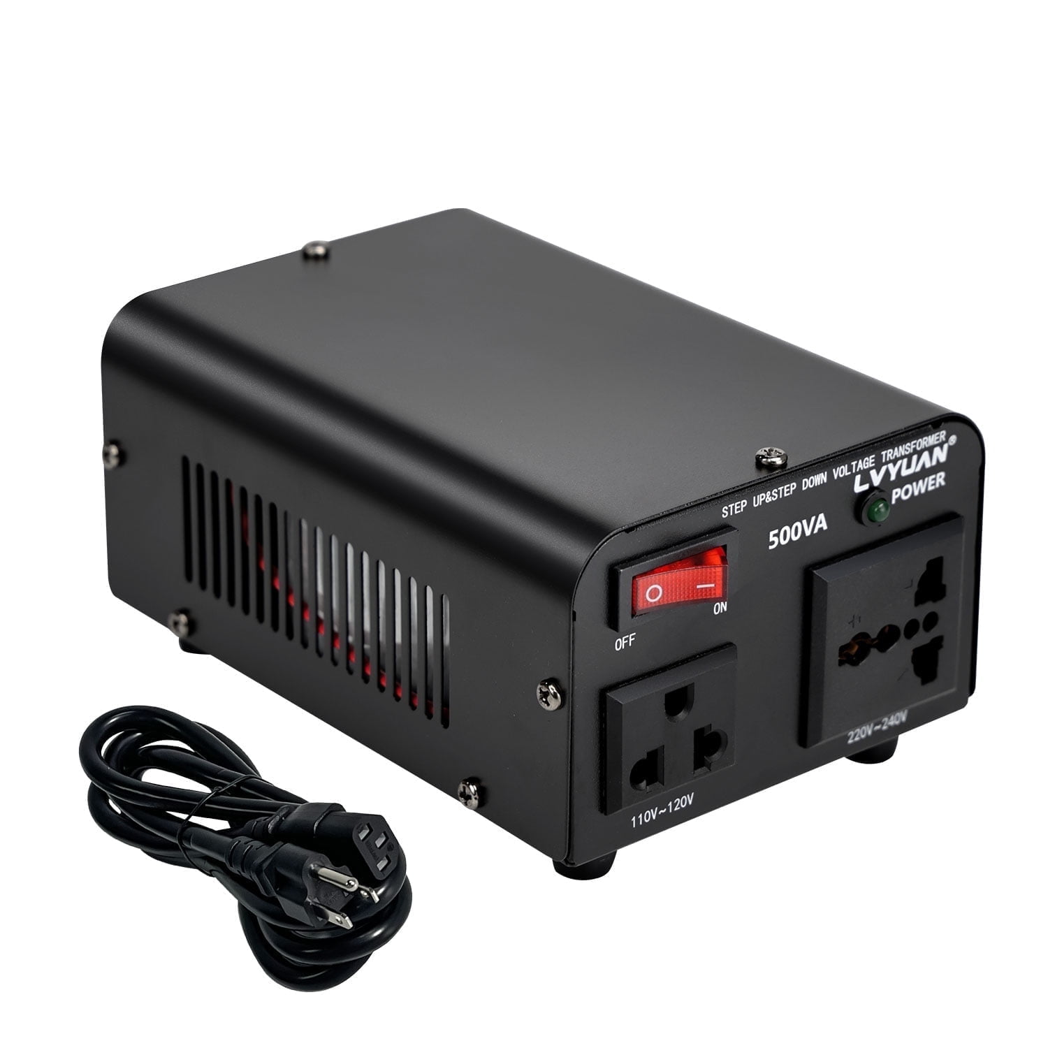 EFFORTWAY 500 Watts Voltage Transformer Step up 110V to 220V Step down ...