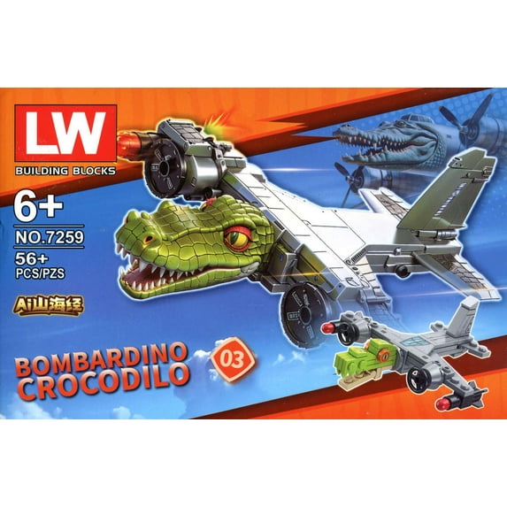 LW Building Blocks Brainrot Bombardino Crocodilo Building Block Set ...