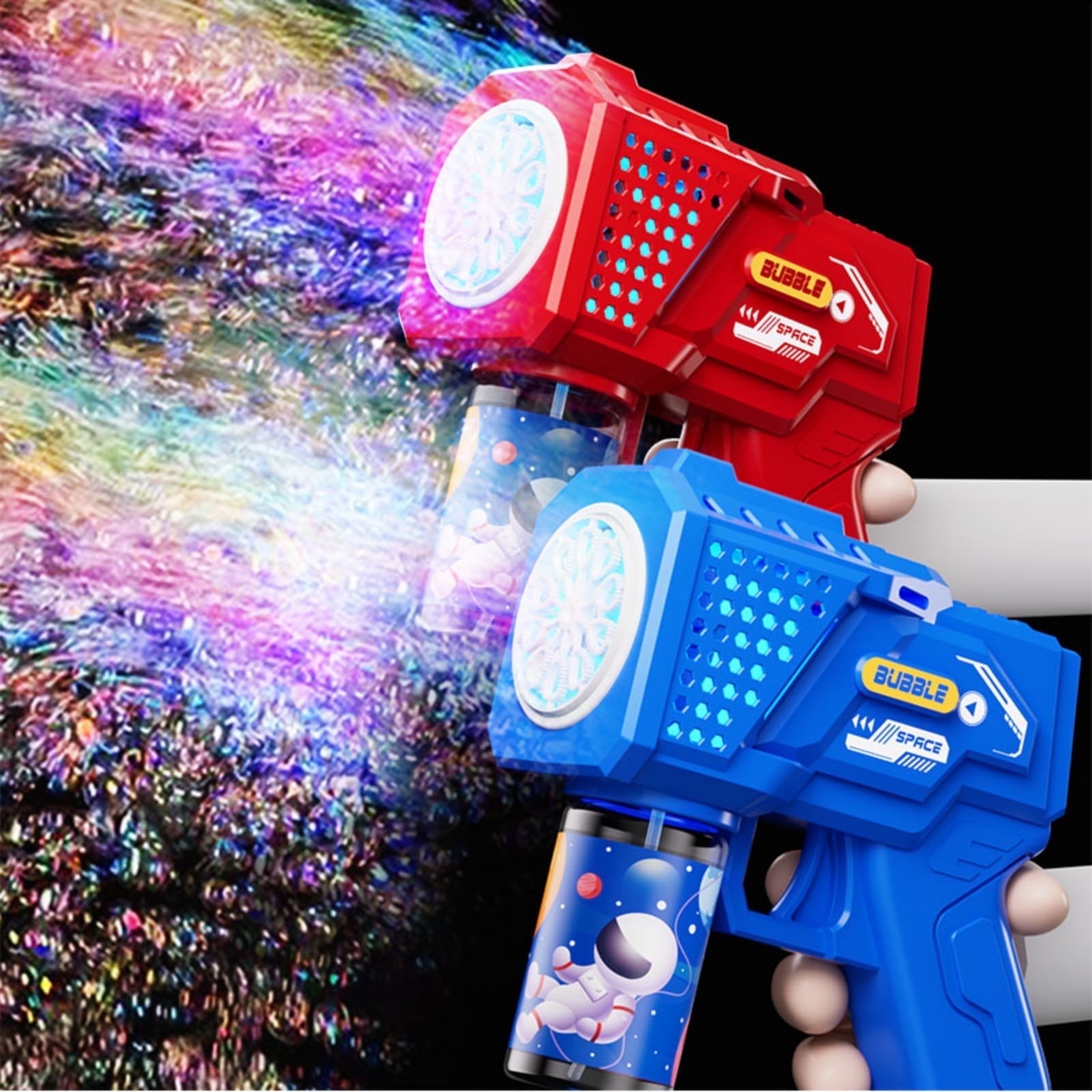 LWBDD 2 Pack Bubble Gun Machine for Kids Toys Bubble Guns with Refill ...