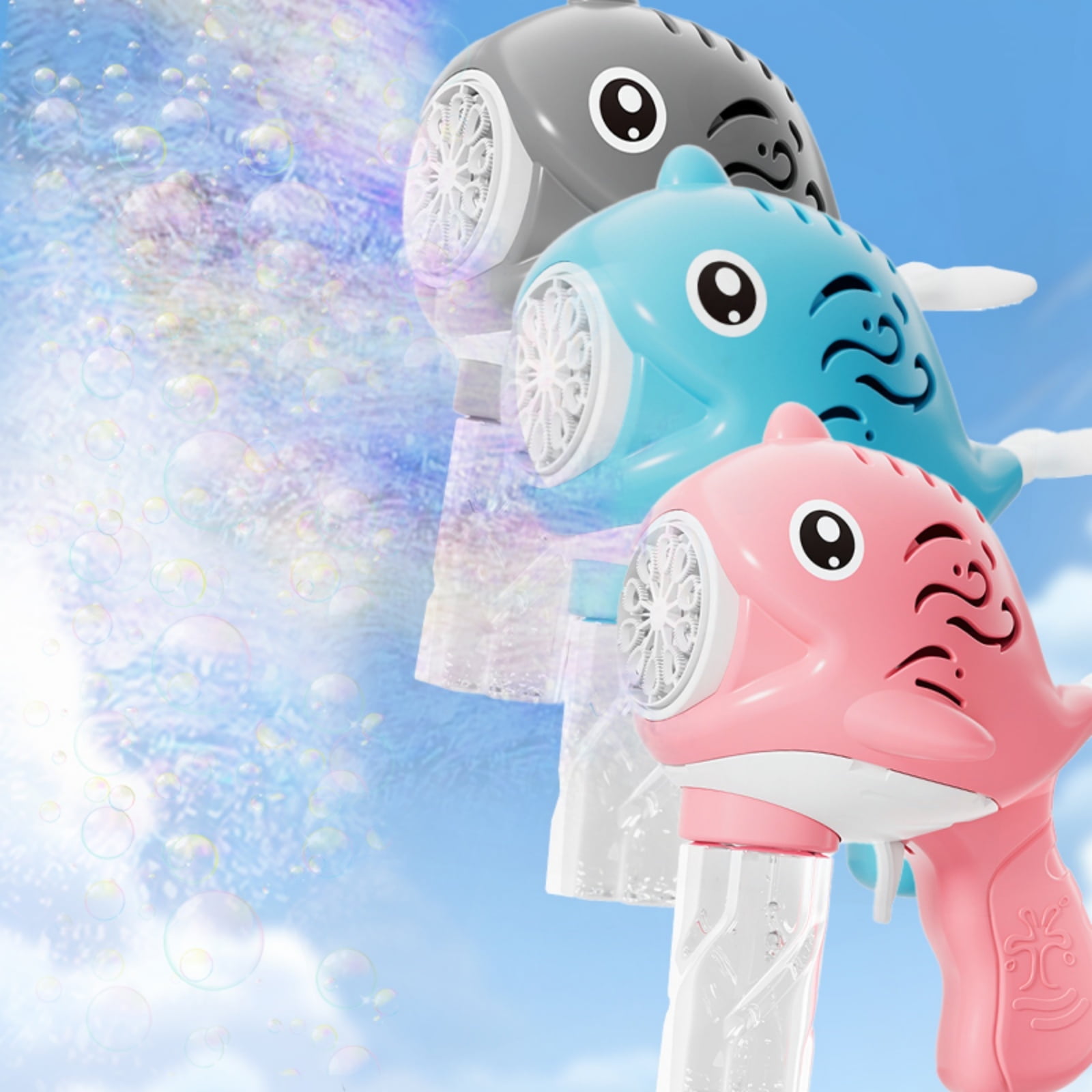 LWBDD 3 Pack Bubble Gun Machine for Kids Toddler Gifts Toys Bubble ...