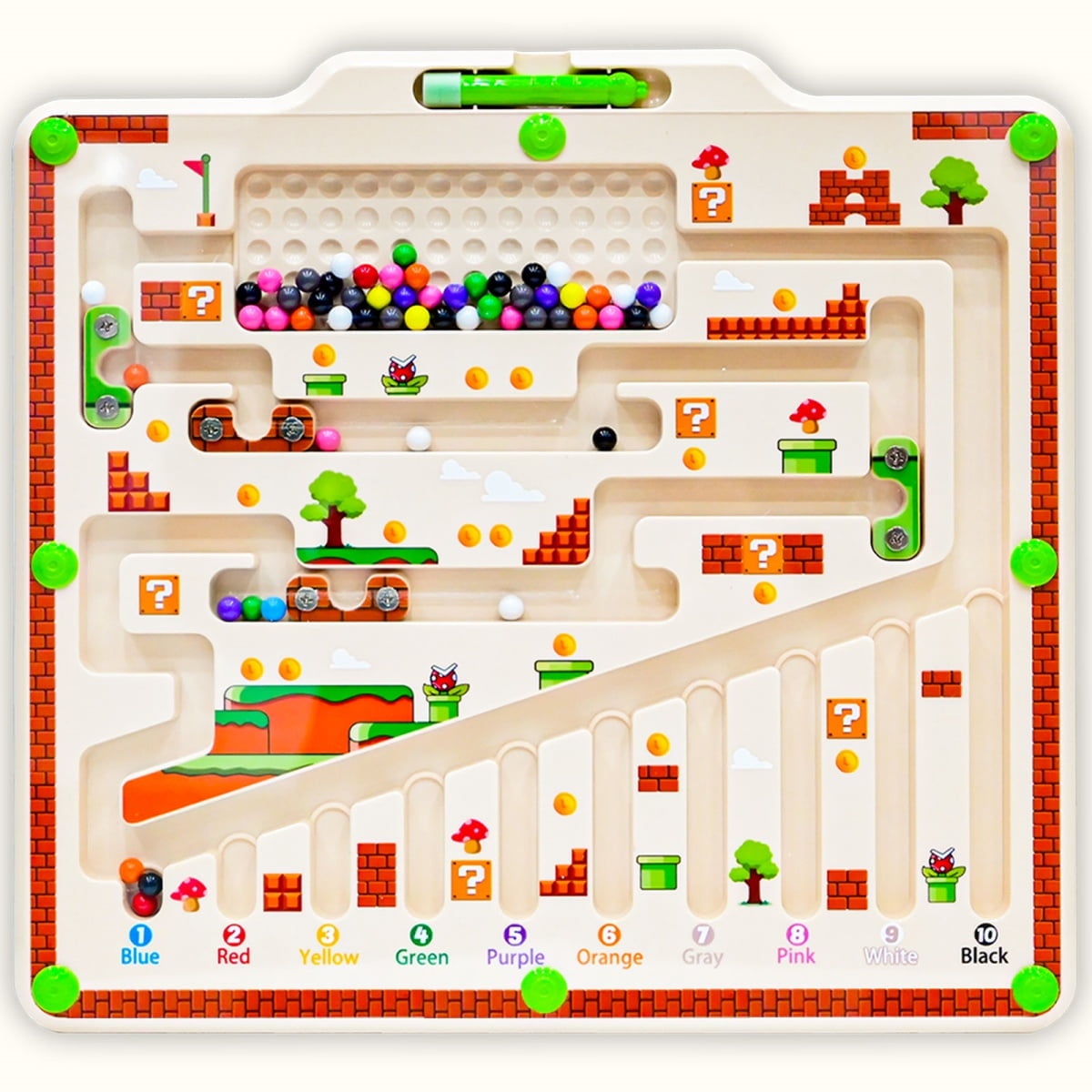 LWBDD Magnetic Color and Number Maze, Fine Motor Skills Toddler Toys ...