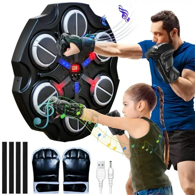 LWBDD Music Boxing Machine with Gloves, Wall Mounted Punching Machine ...
