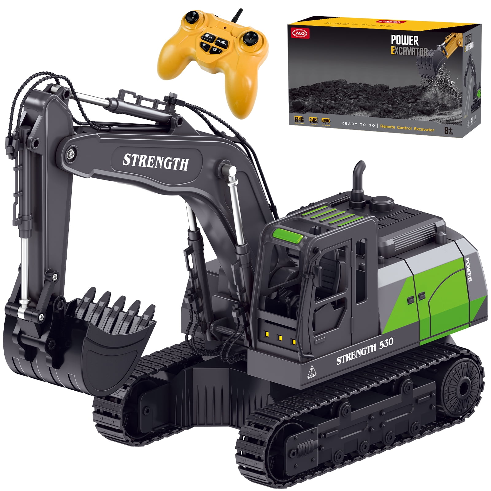 LWBDD RC Excavator Construction Toys for Boys, 1:20 Scale 12 Channel Remote Control Excavator ...