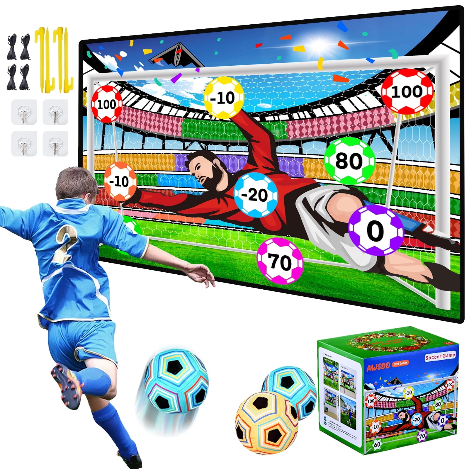 LWBDD Soccer Ball Game Set for Kids Gifts for Boys 3-5 5-7 8-12, Hover ...