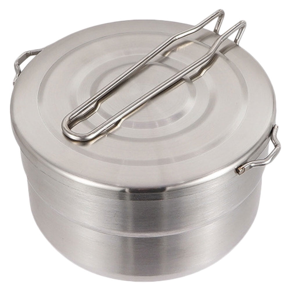 LWEEIN Portable Stainless Steel Camping Pot Compact Foldable Outdoor ...