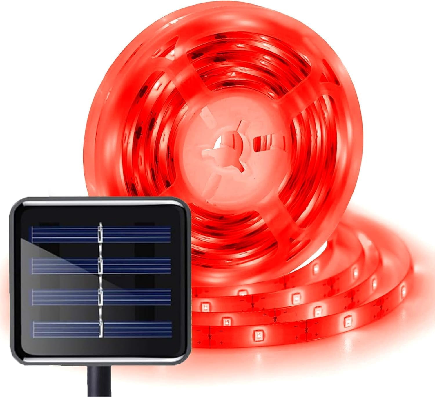 LWHAO 9.8ft 90LED Solar Strip Lights Outdoor Cuttable Flexible Tape ...