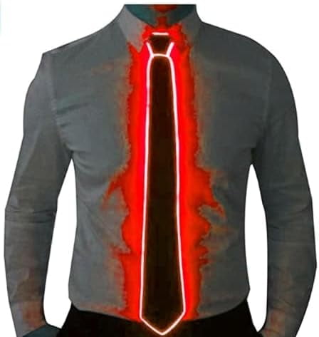 LWHAO LED Tie,Light Up Fanny Ties Novelty Necktie Light Up Neck Ties ...