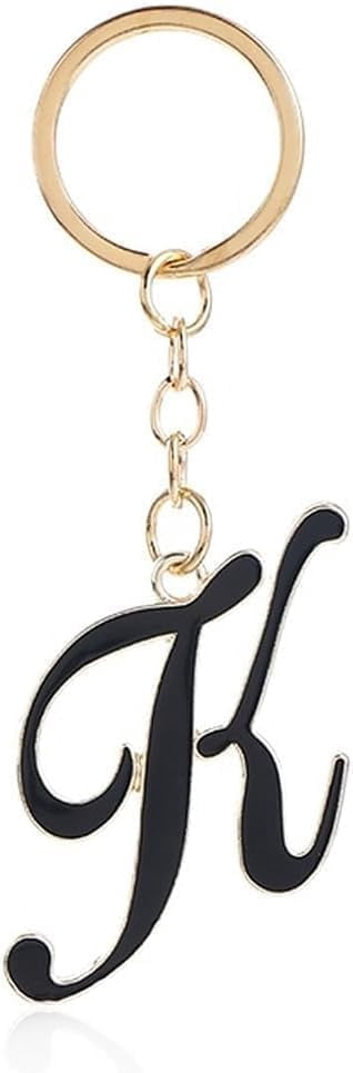 LWHAO Letter Keychain,26 Initial Letters Decorative Letter Keychain ...