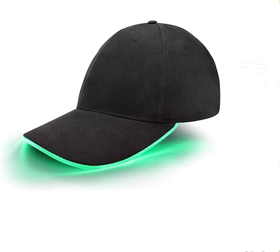 LWHAO Light Up Baseball Cap,LED Disco Top Hat,Unisex Flashing LED Hat ...