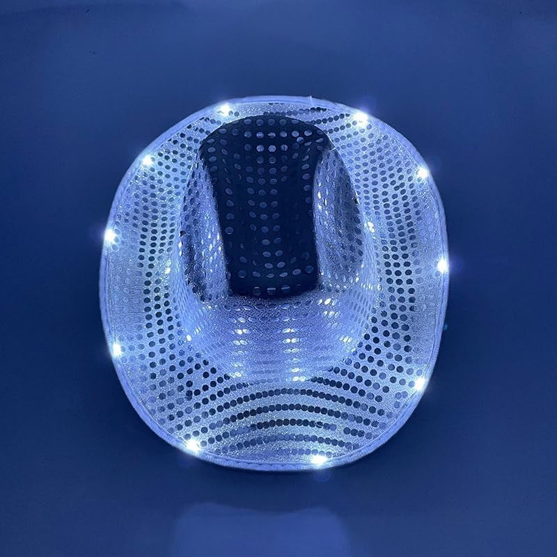 LWHAO Light Up LED Party Hat,LED Disco Top Hat Unisex Flashing LED Hat ...