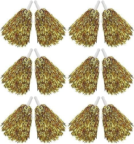 LWHAO Pom Poms Cheerleading,Fluffy Cheerleader Pompoms with Baton ...