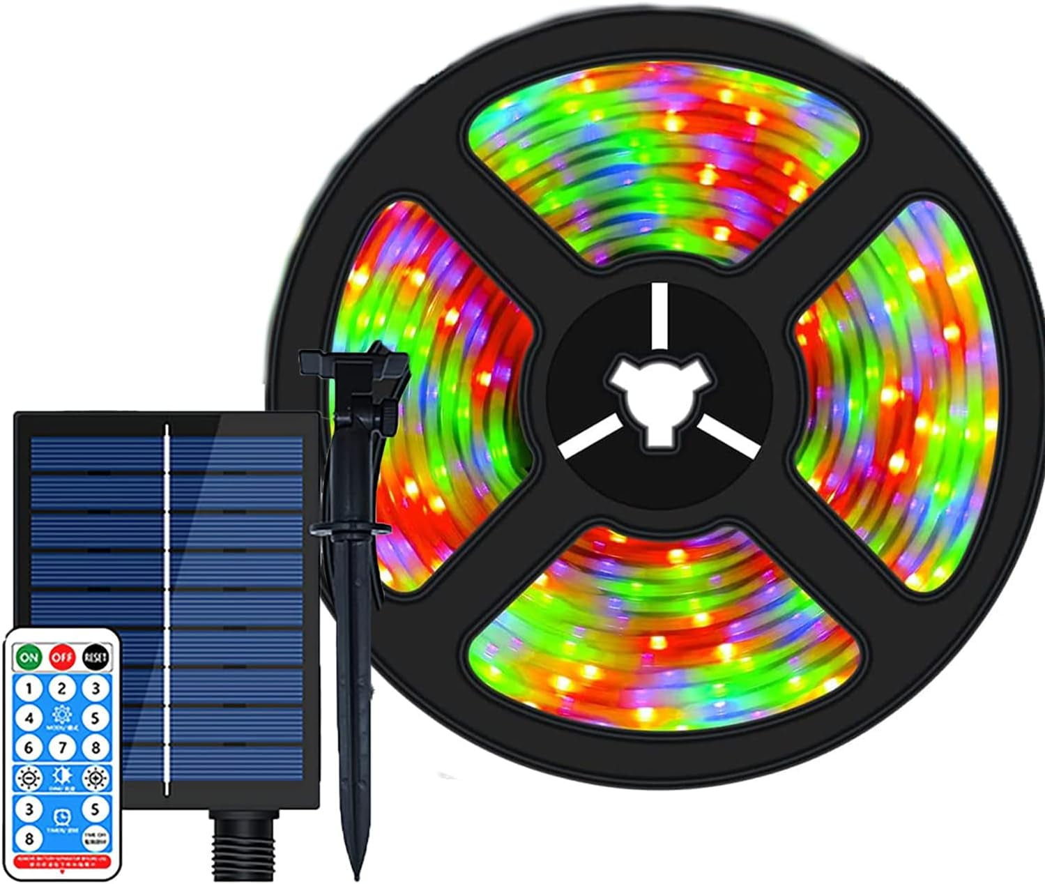 LWHAO Solar LED Strip Lights Outdoor 10M 240LED Strip Waterproof ...