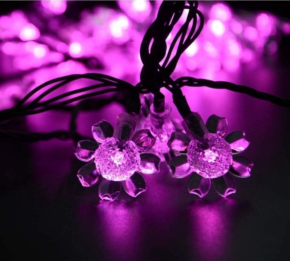 LWHAO Solar Sunflower Lights,Waterproof 21ft 50LED Sunflowers Solar ...