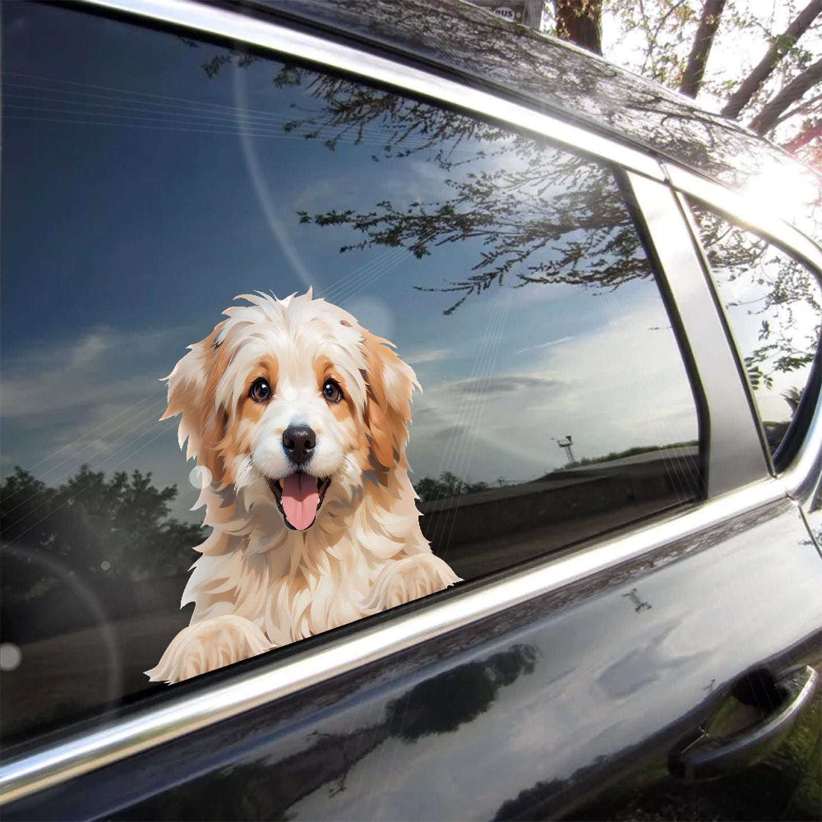 LWITHSZG Cute Dogs Car Sticker Waterproof Car Window Decoration ...