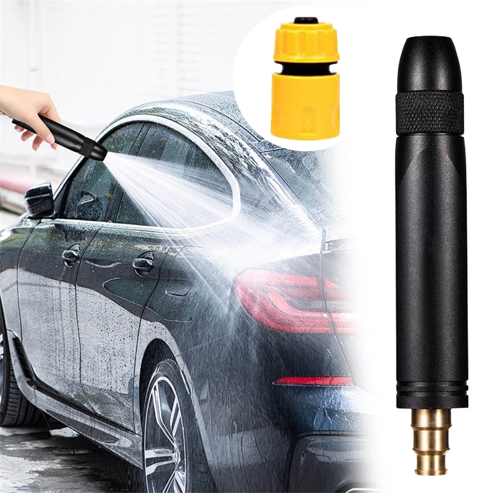 LWITHSZG Garden Hose Nozzle Sprayer Metal Long Handle Adjustable ...