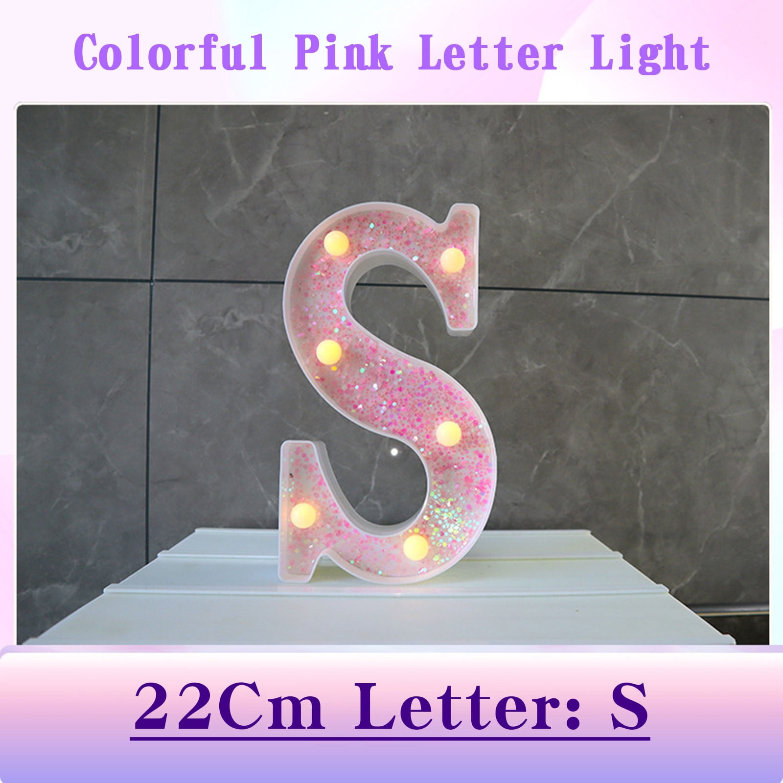 LWITHSZG LED Letter Lights for Proposals Alphabet Letter Sign for Night ...