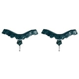 LWNYDPLSD 2 Pack Womens Pearl T Back G String Embroidery Rose Flowers ...