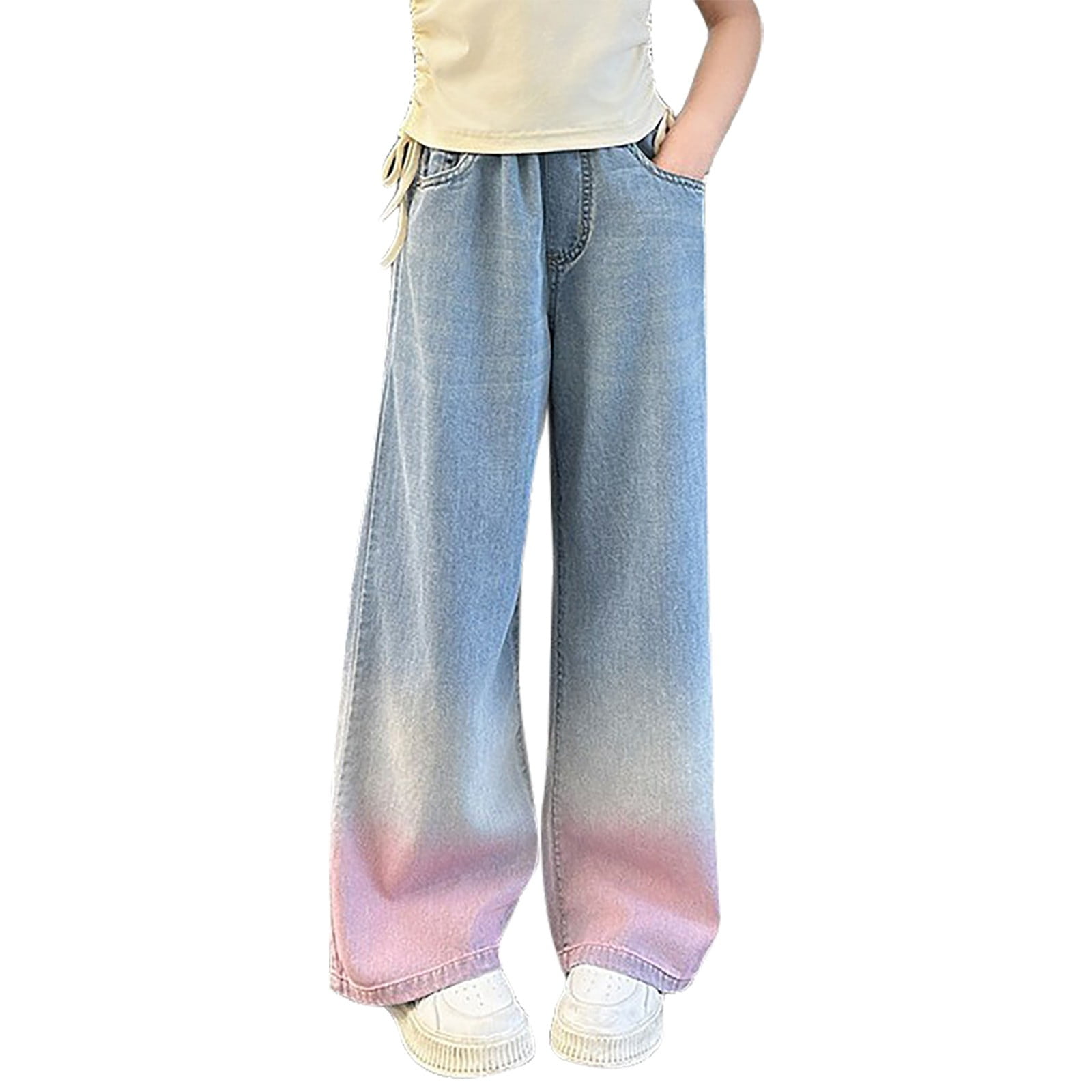 LWNYDPLSD Ripped Jeans Kids Stretchy Work Pants 3t Girl Pants Girls ...