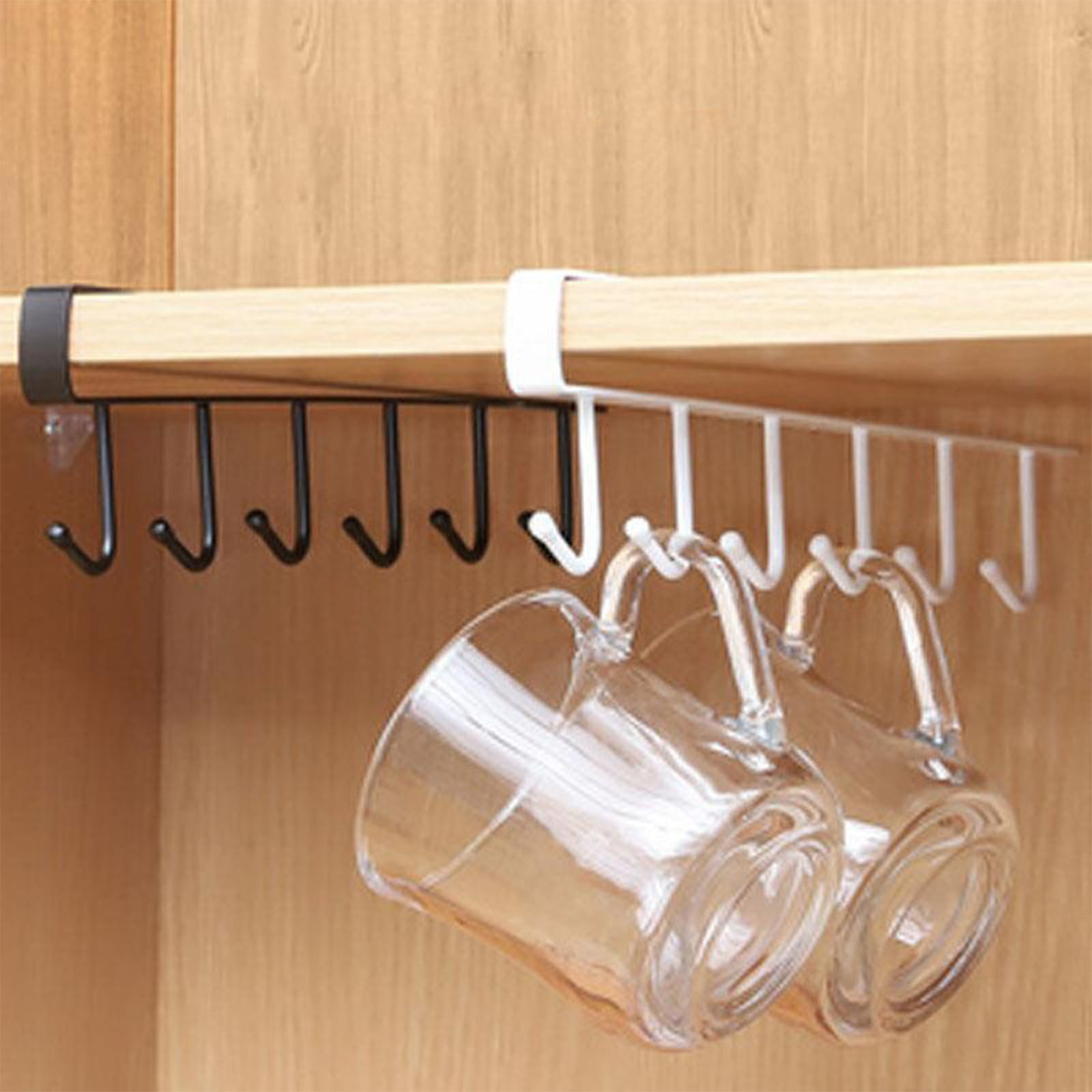 LWVITH 2 Pack Kitchen Hook Wardrobe Sorting Rack Iron Cabinet Bottom ...