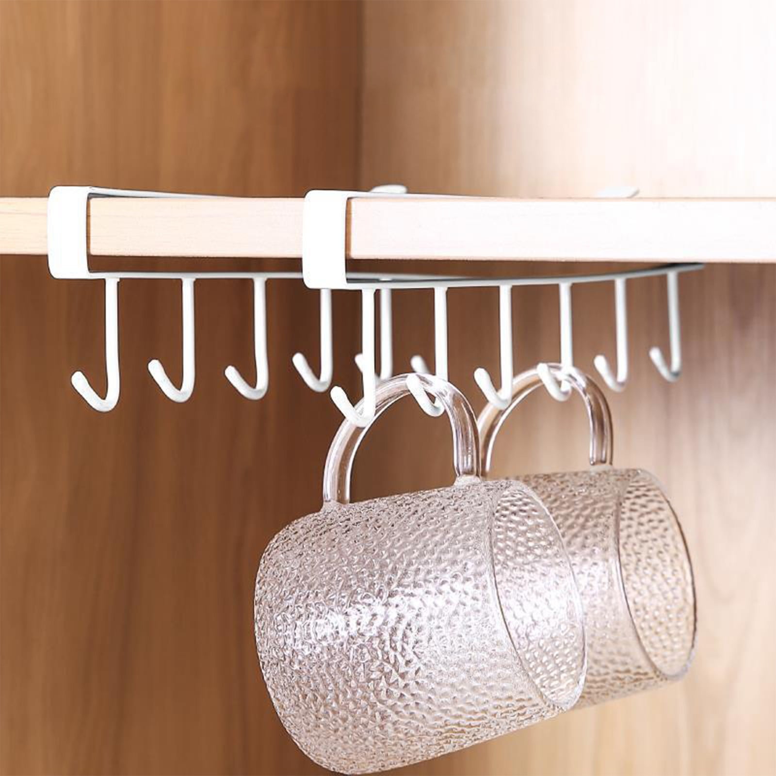 LWVITH 2 Pack Kitchen Hook Wardrobe Sorting Rack Iron Cabinet Bottom ...