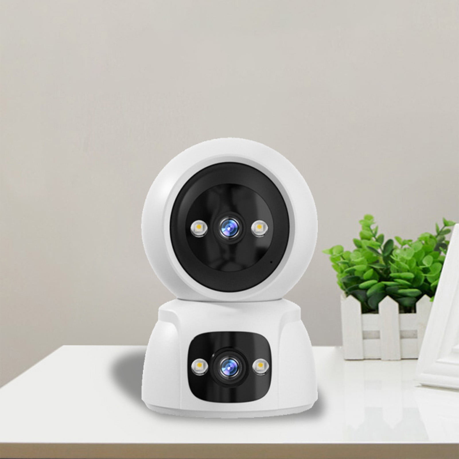 LWVITH Dual Lens WiFi Security Camera with Panoramic View - Wireless ...