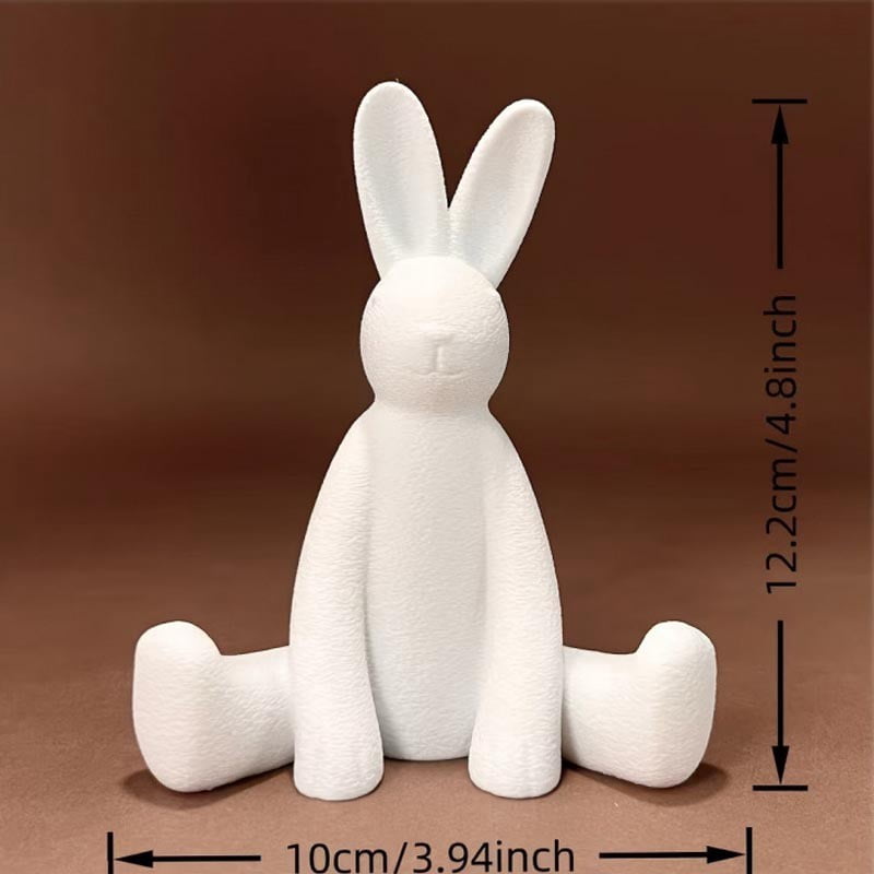 LWVITH Easter Decorations White Bunny Decor Rabbit Figurines, Easter ...