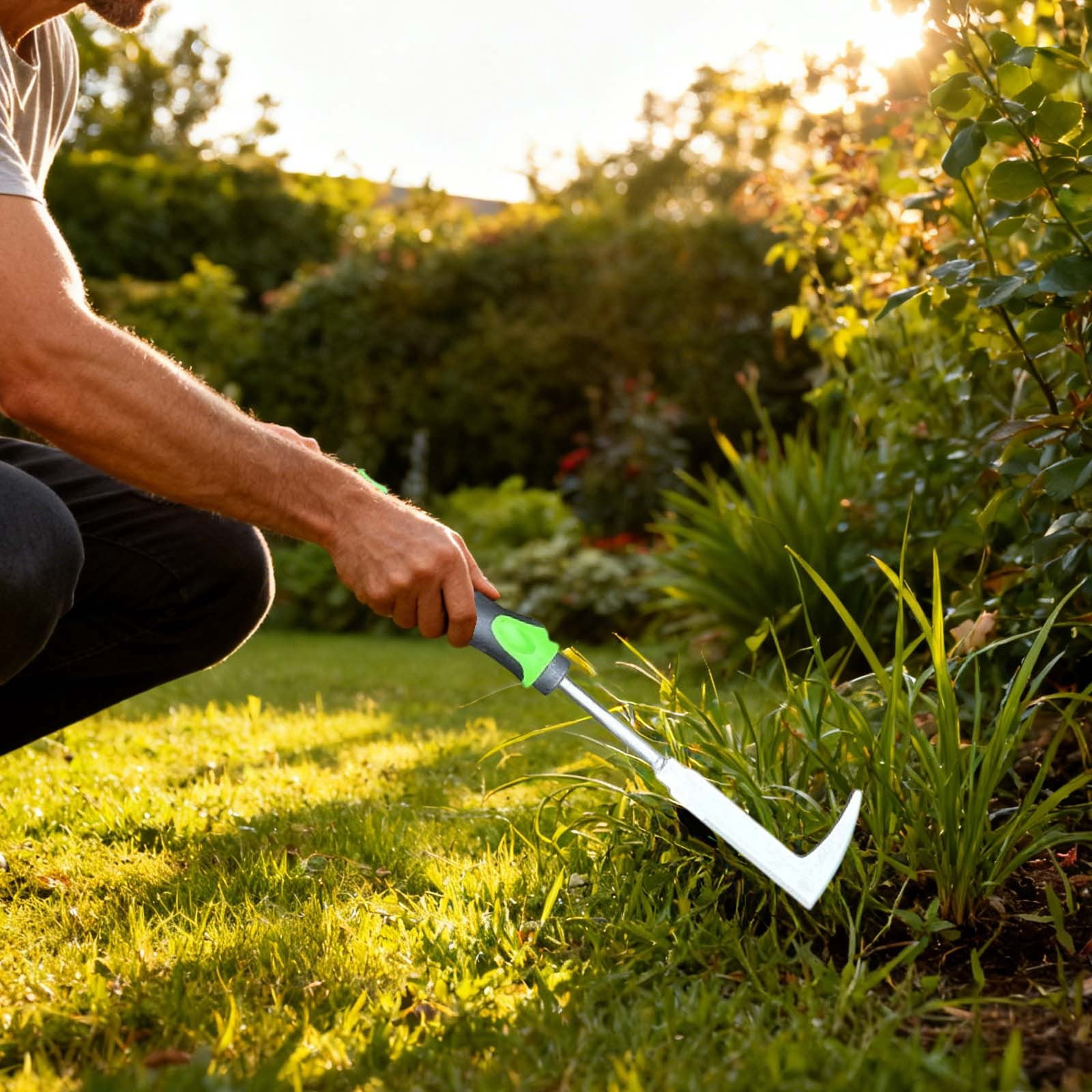 LWVITH Weeding Tool, 13 Inch Long Handle Stainless Steel Crevice Weeder ...