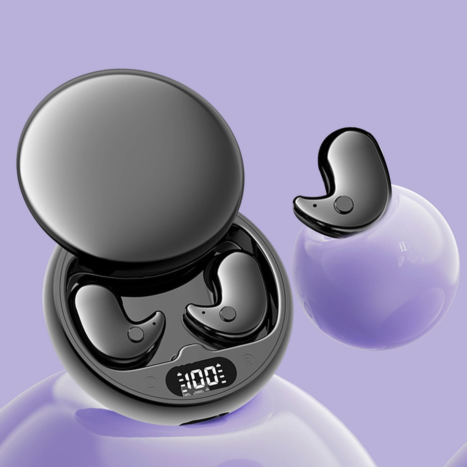 LWVITH Wireless Earbuds with Digital Display, Bluetooth 5.3 In Ear ...