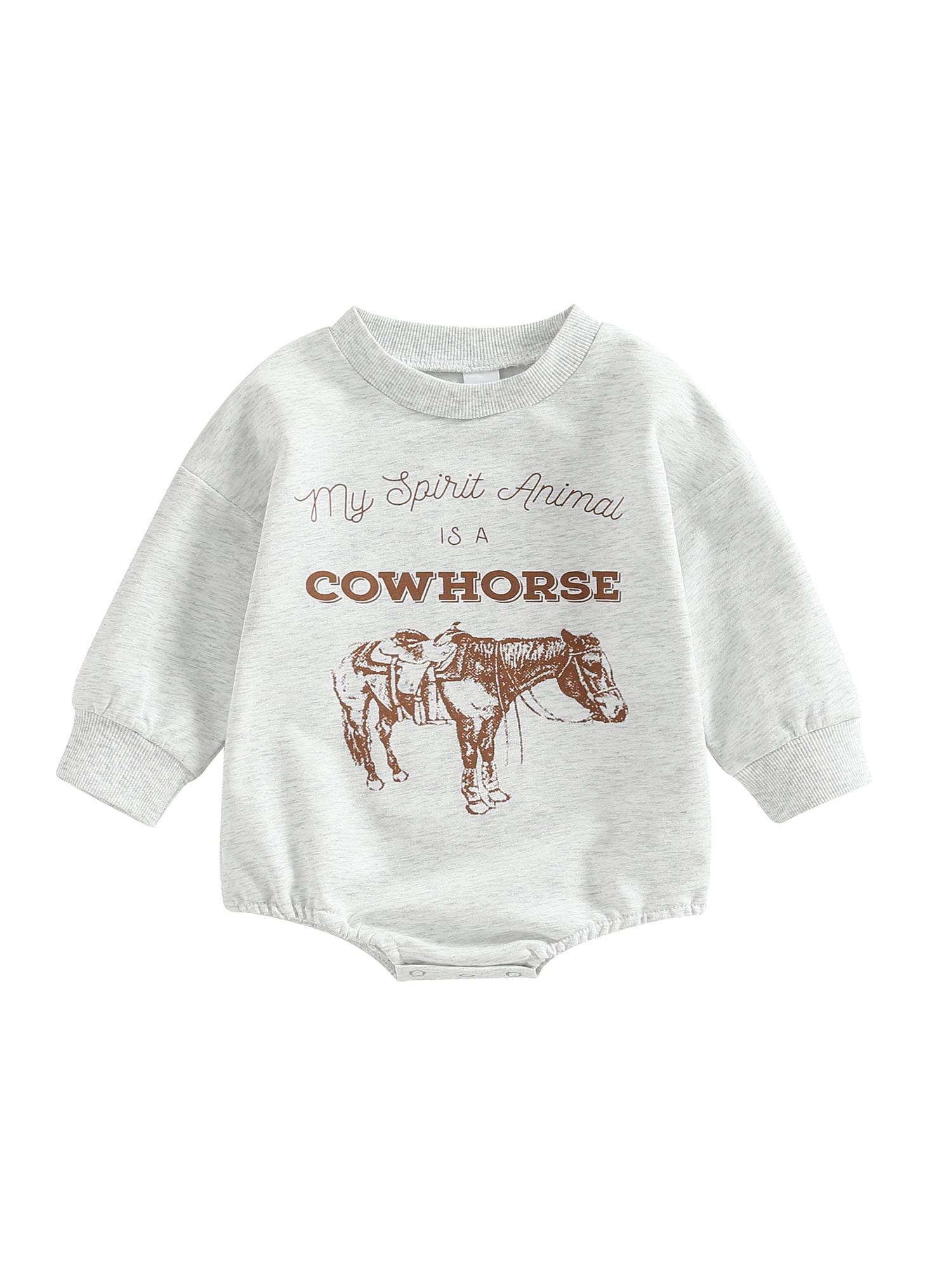 LWXQWDS Cow Print Sweatshirt Romper for Newborn Baby Girl Boy Long Sleeve Crewneck Oversized ...