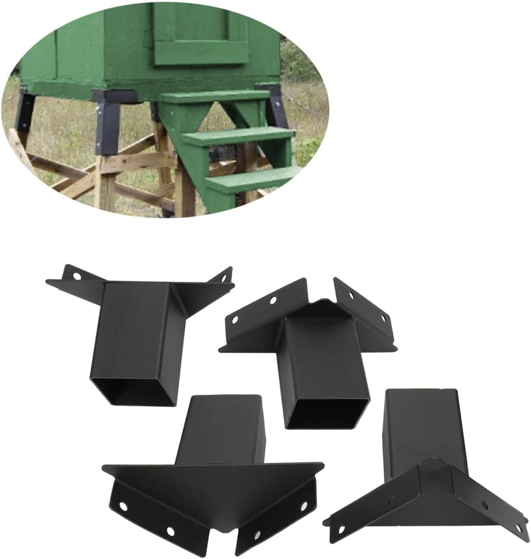 LWZF Deer Stand Brackets 4x4 Deer Blind Brackets, 4Pcs Compound Angle ...