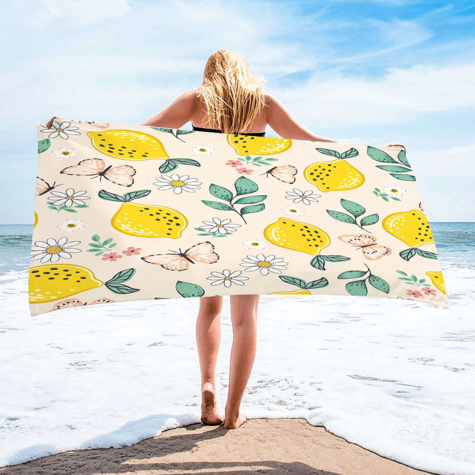 LWZWM Beach Towels Clearance 30x59in Microfiber Beach Towel Beach ...