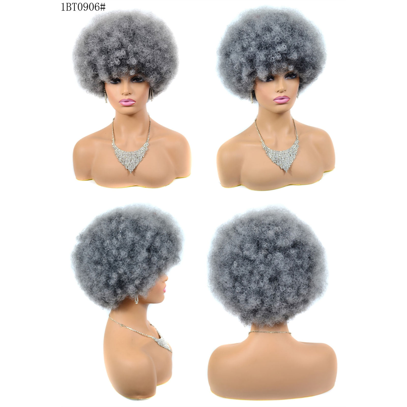 LWZWM Clearance Christmas Decoration Supplies New Short Black Wig ...