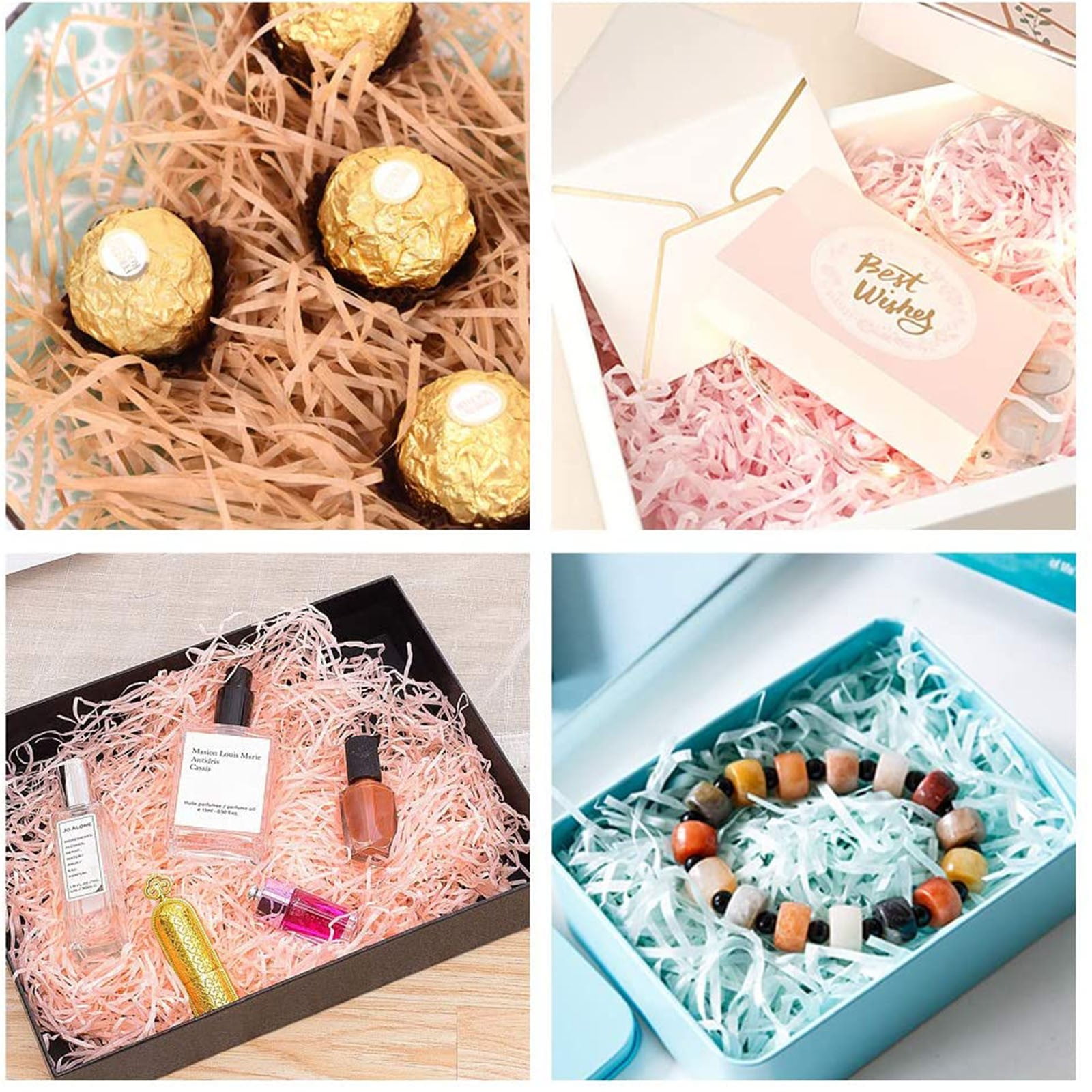 LWZWM Crinkle Cut Paper Shred Filler, 100g/Bag | Shredded for Box ...