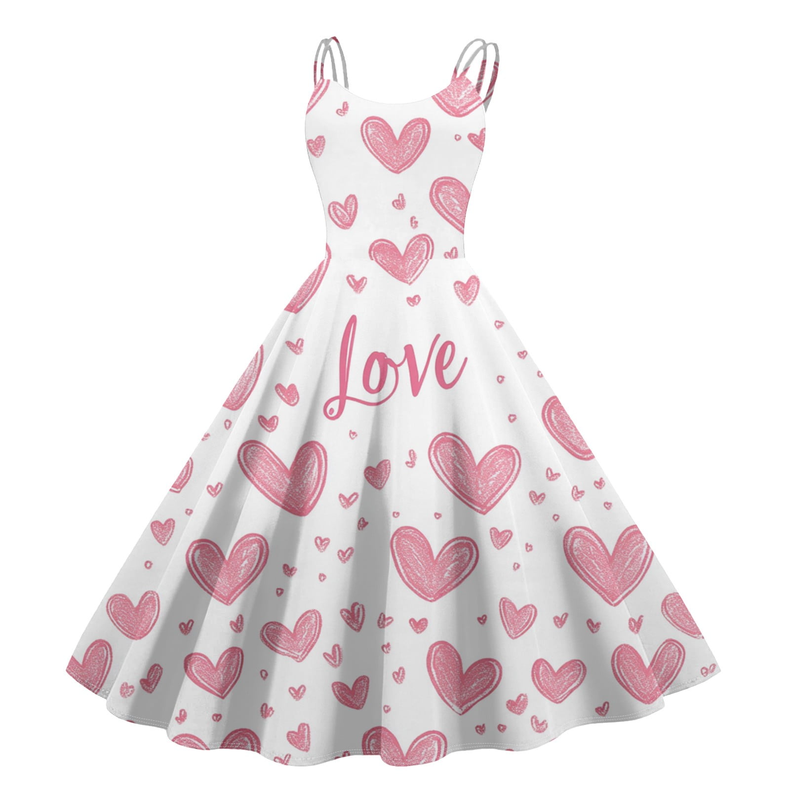 LWavelet 2026 Valentine's Ruffled Heart Dress, Women's Romantic Rose ...